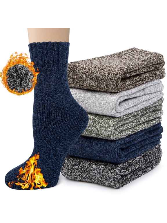 5 Pairs Over Knee Thigh Socks Knee-High Warm Stocking Women Boot Sock ...