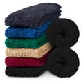Loritta 6-Pack Soft Fuzzy Slipper Socks for Men, Warm Cozy Winter Size ...