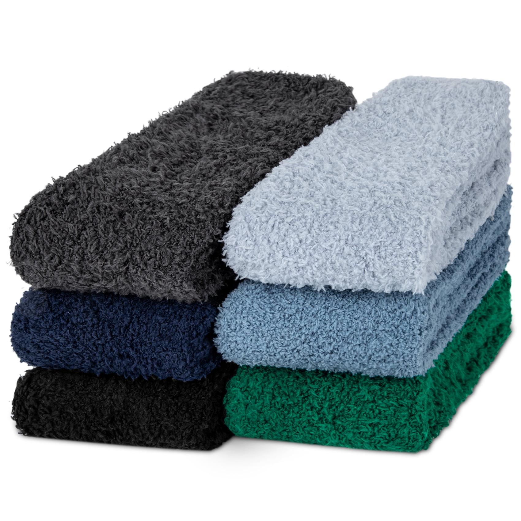 Loritta 6 Pairs Mens Fuzzy Sock Fluffy Warm Winter Cozy Socks for Men ...