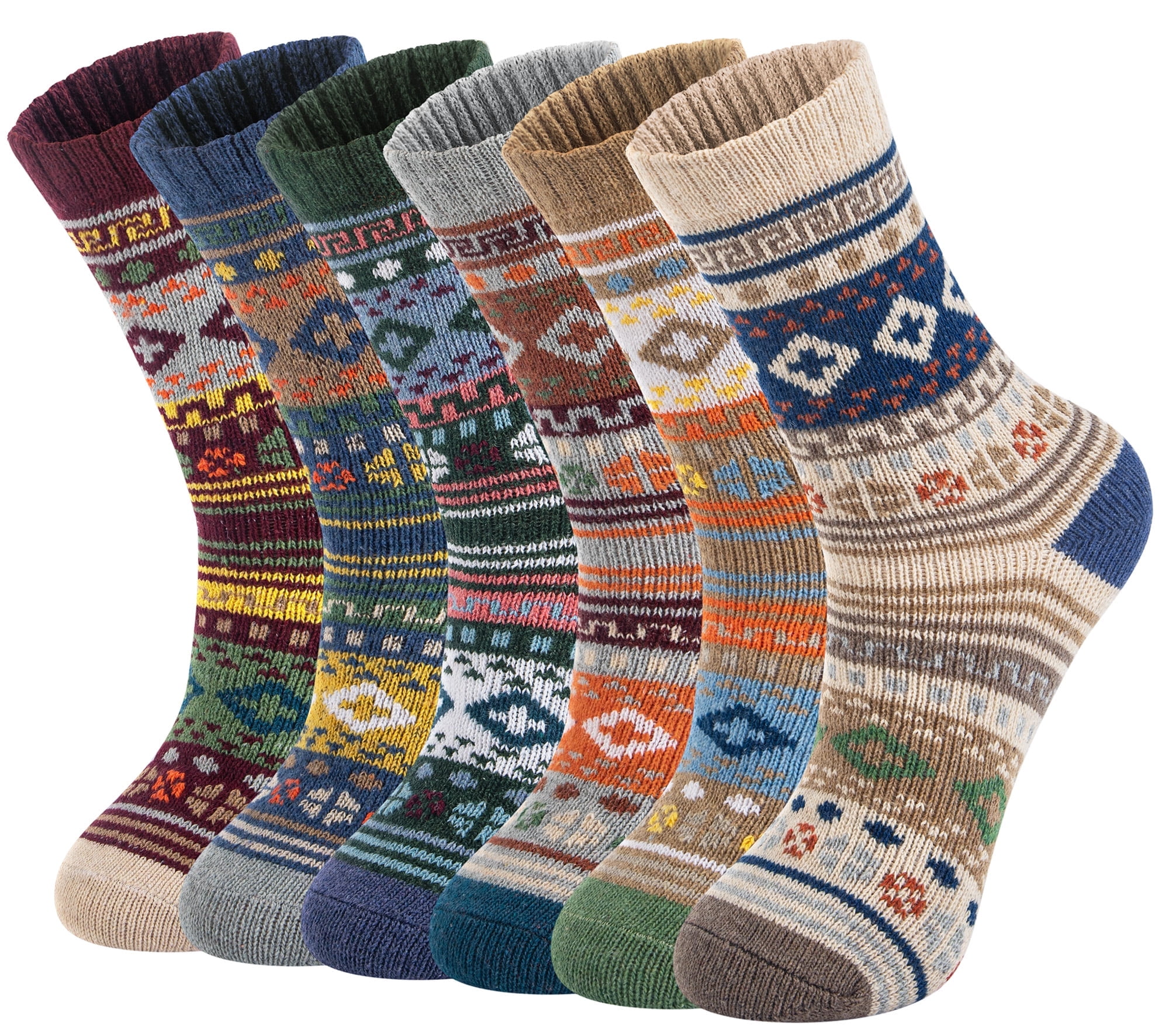 Loritta 6 Pairs Womens Wool Socks, Thermal, Comfy, Size 5-9, Suitable ...