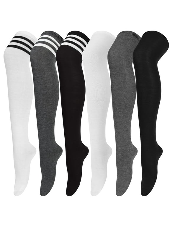 Loritta Women's Plus Size Fishnet Stockings, Thigh High, Nylon, 6 Packs ...