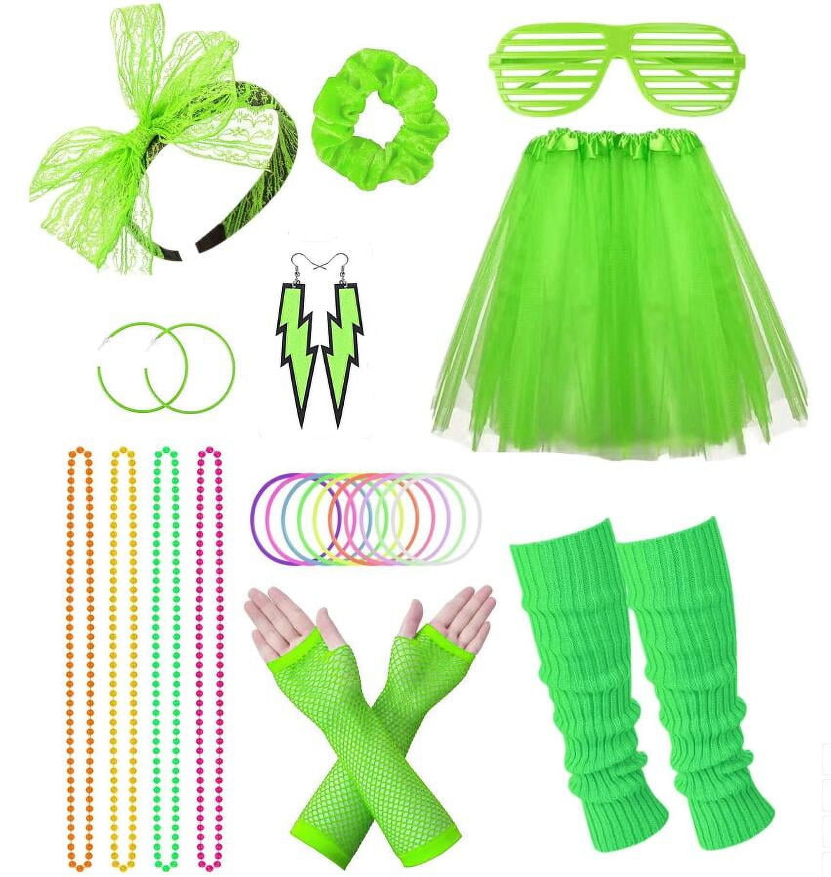 Loritta 80s Costumes for Women Fancy Outfit Accessories Set with ...