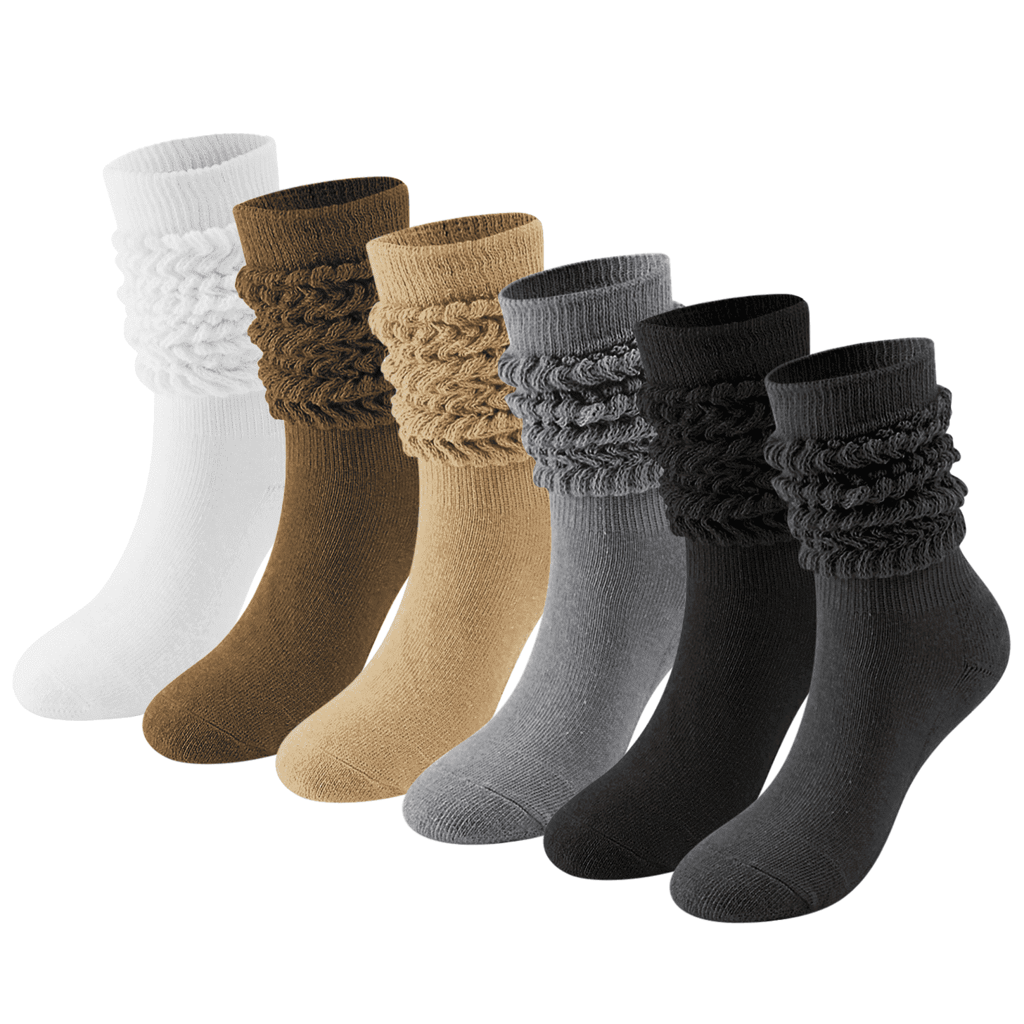 Loritta Women's Extra Long Knee High Slouch Socks, Soft Knit ...