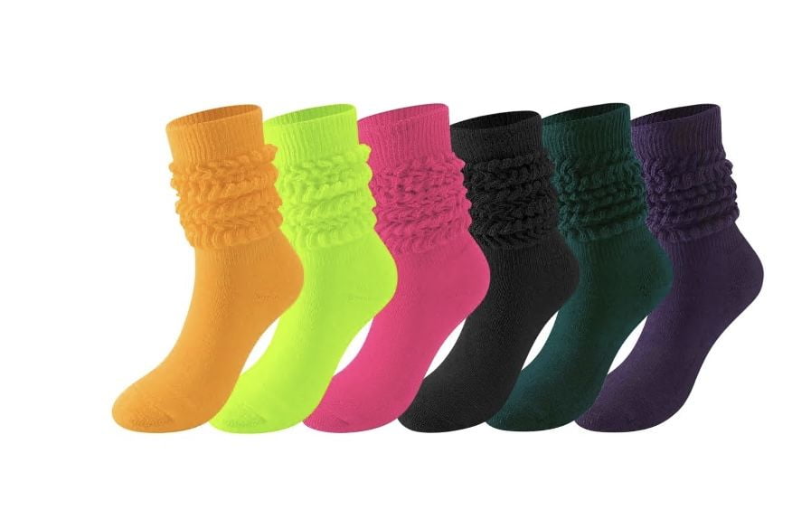 Loritta Slouch Socks Women Extra Long Knee High Socks Knit Soft Slouchy ...