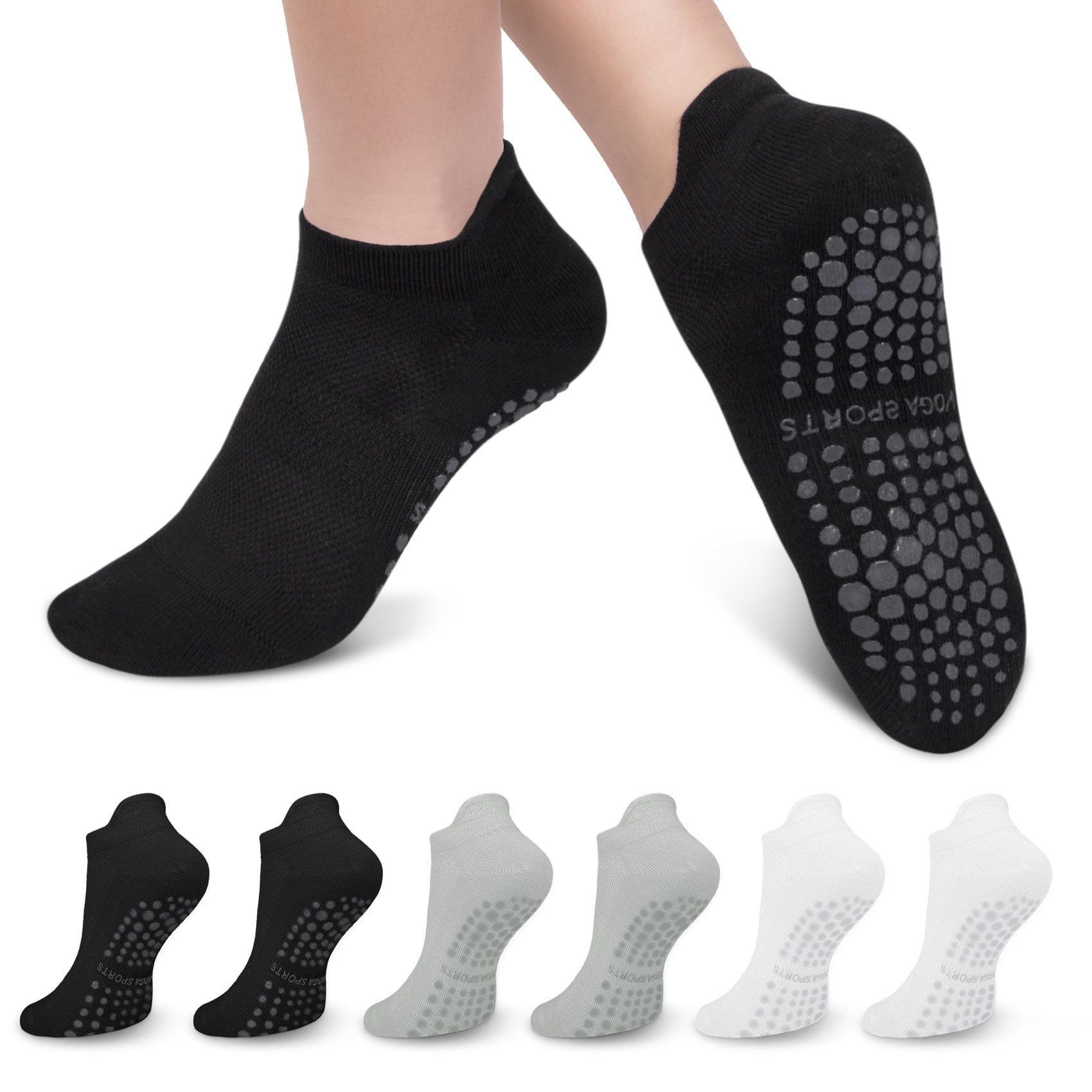 Loritta Grip Socks Pilates for Woman Non Slip Yoga Sock with Grips ...