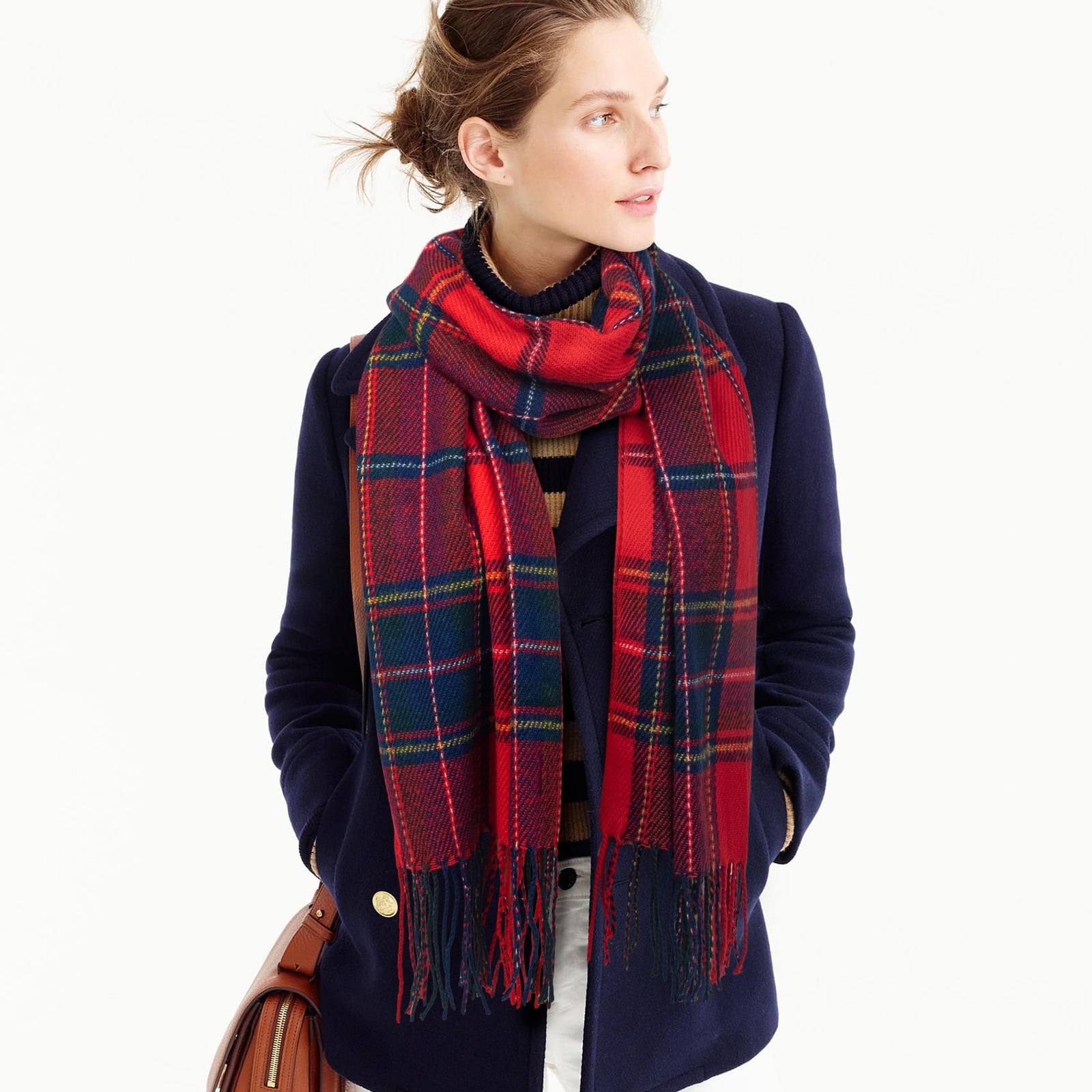 Loritta Womens Plaid Scarf, Warm Cozy Cotton Wrap with Cashmere Feel ...