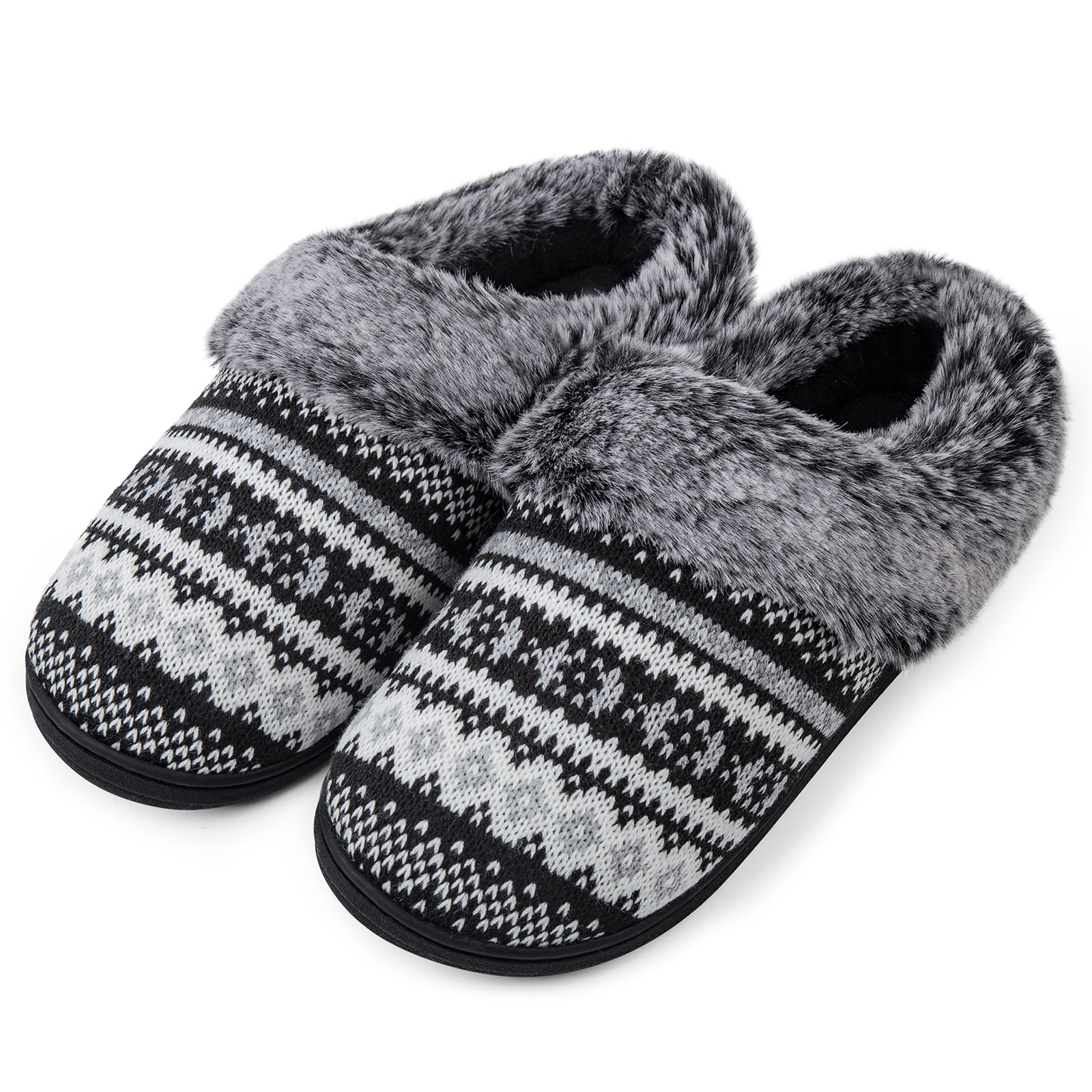 Loritta Women's Suede Slippers, Warm Indoor/Outdoor Shoes with Memory ...