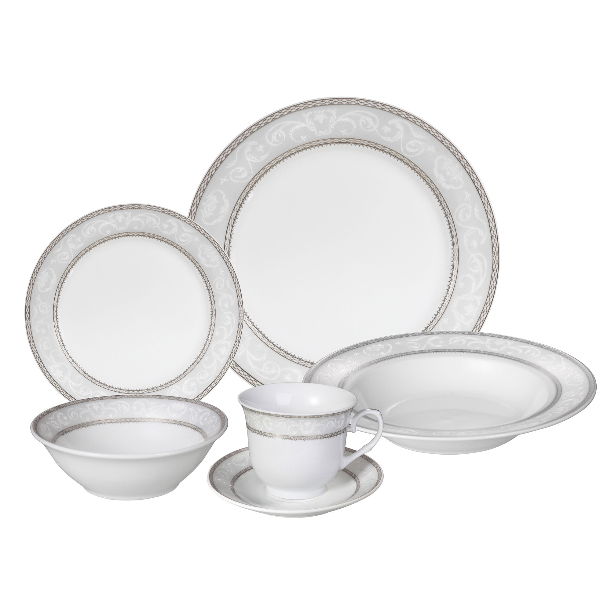 Lorren Home Trend s 'Sirena' 24-piece Porcelain Dinnerware Set ...