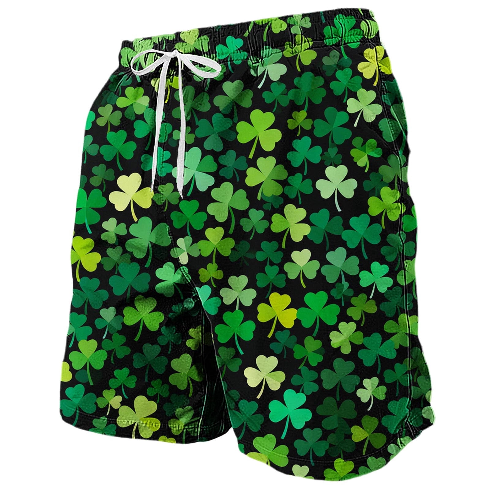 Lorytime Green Men Swim Trunks St. Patrick's Day Patterns Bathing Suit ...