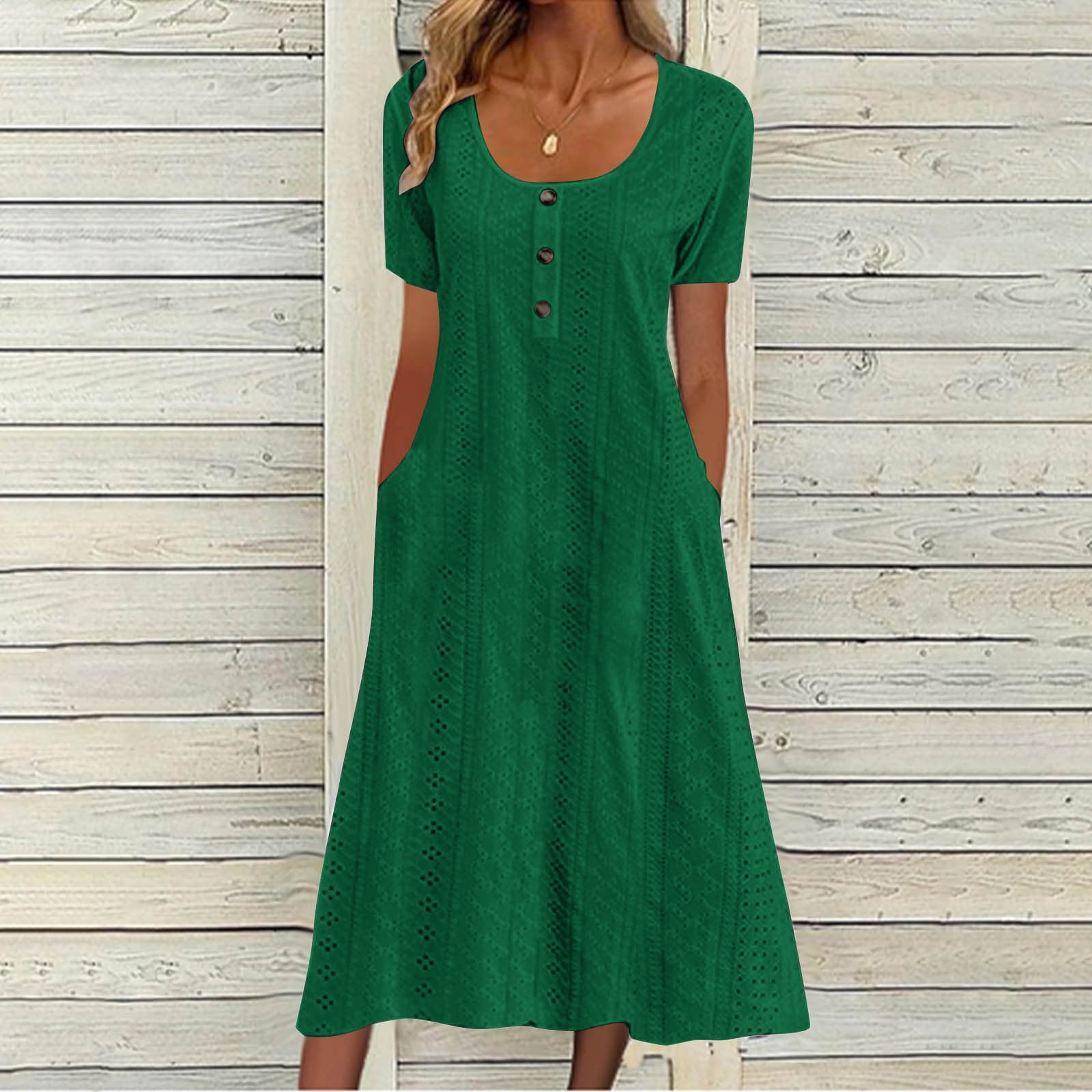 lorytime-womens-dresses-short-sleeve-casual-summer-green-with-pocket