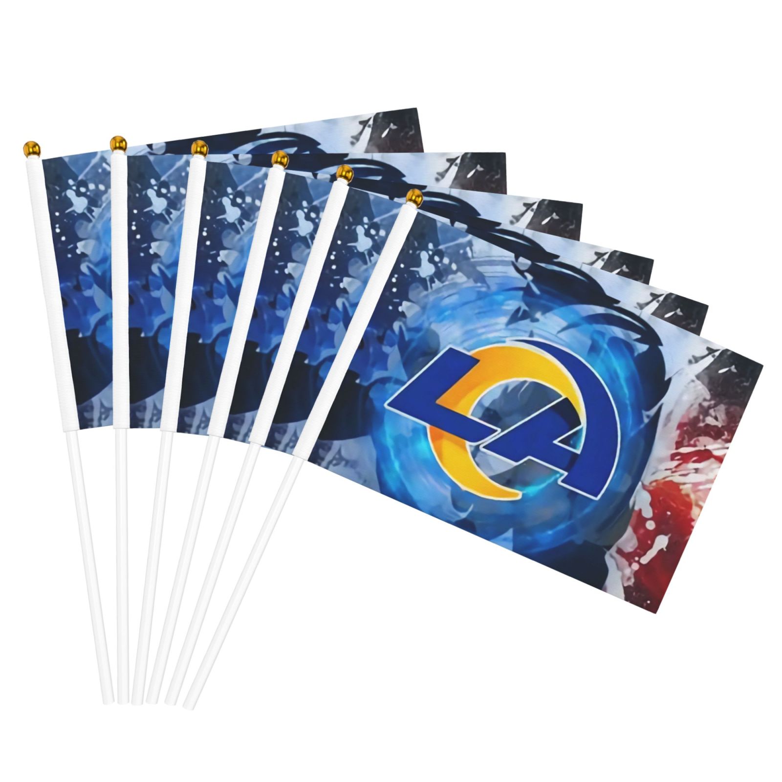 Los_Angeles 1 Team Double Sided Hand Waving Flag(Pack of 6), Spectator ...