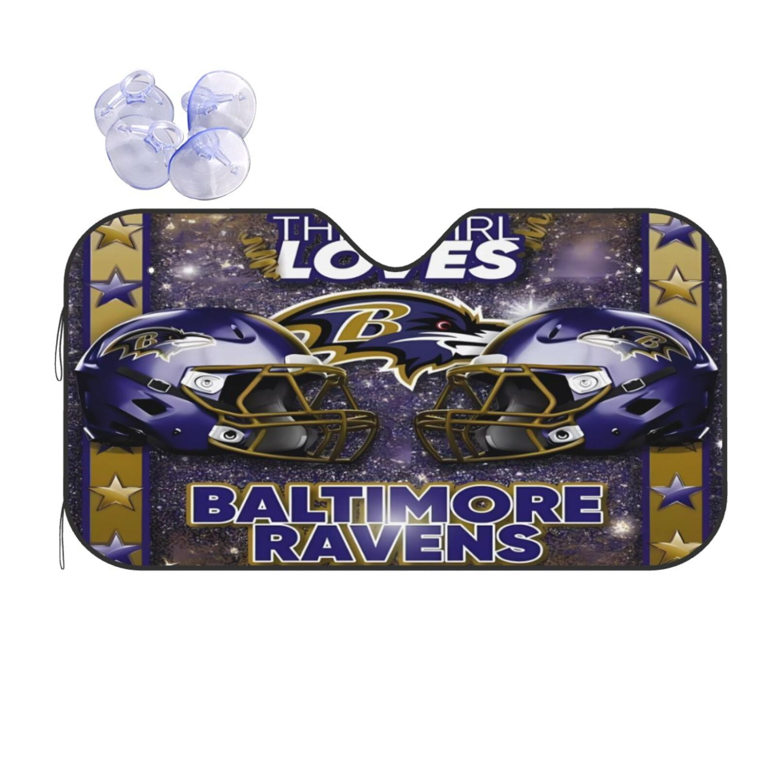 Los_Angeles 2 Car Windshield Sun Visor, Football Team Theme Folding Sun ...