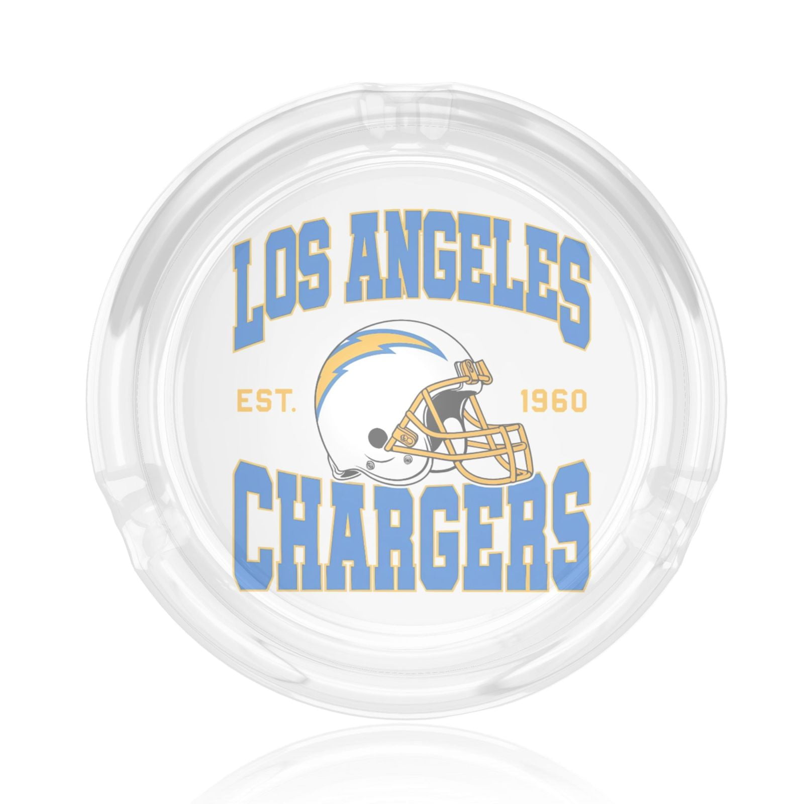 Los_Angeles 2 Team Round Glass Ashtray, Customized With Baseball Theme ...