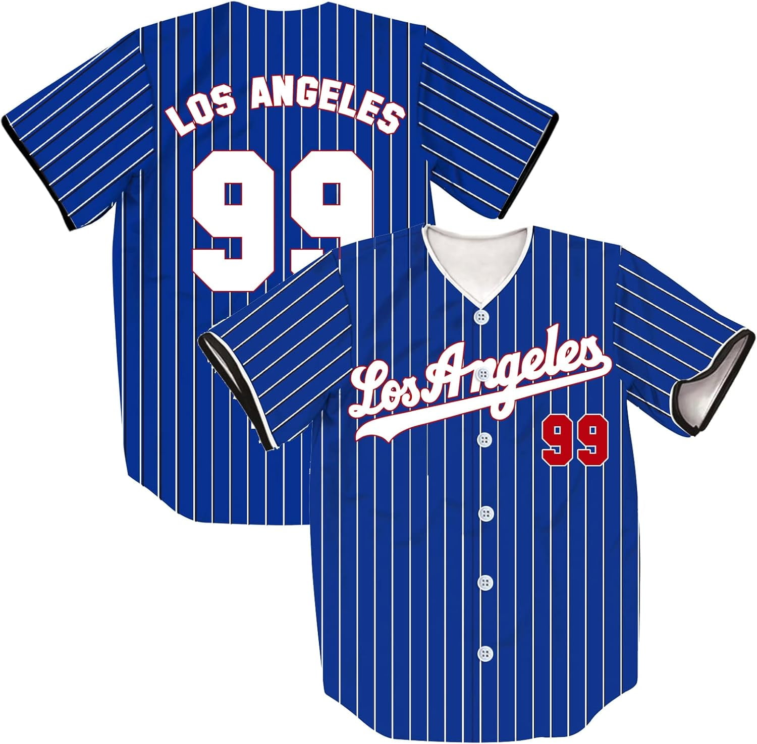 Los Angeles 99/23/24 Stripes Baseball Jersey LA Baseball Team Shirts ...