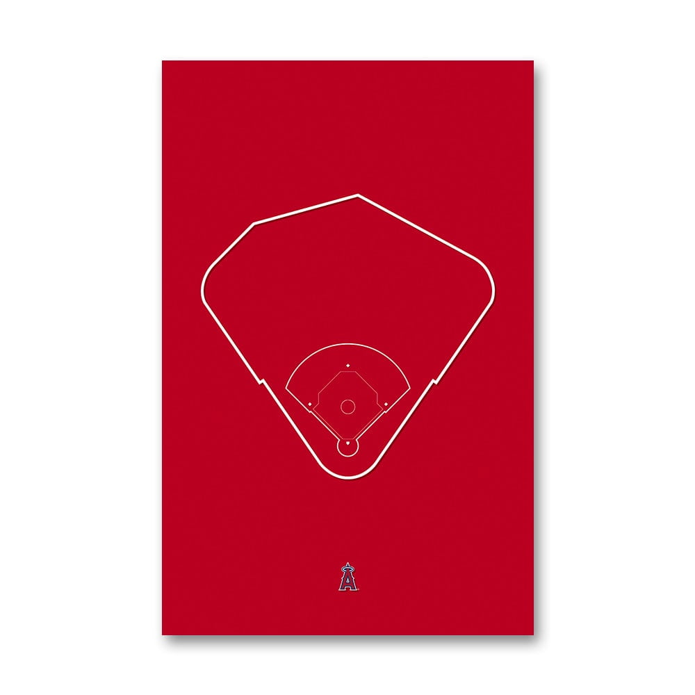 Los Angeles Angels Angel Stadium 11" x 17" Ballpark Outline Art Poster ...