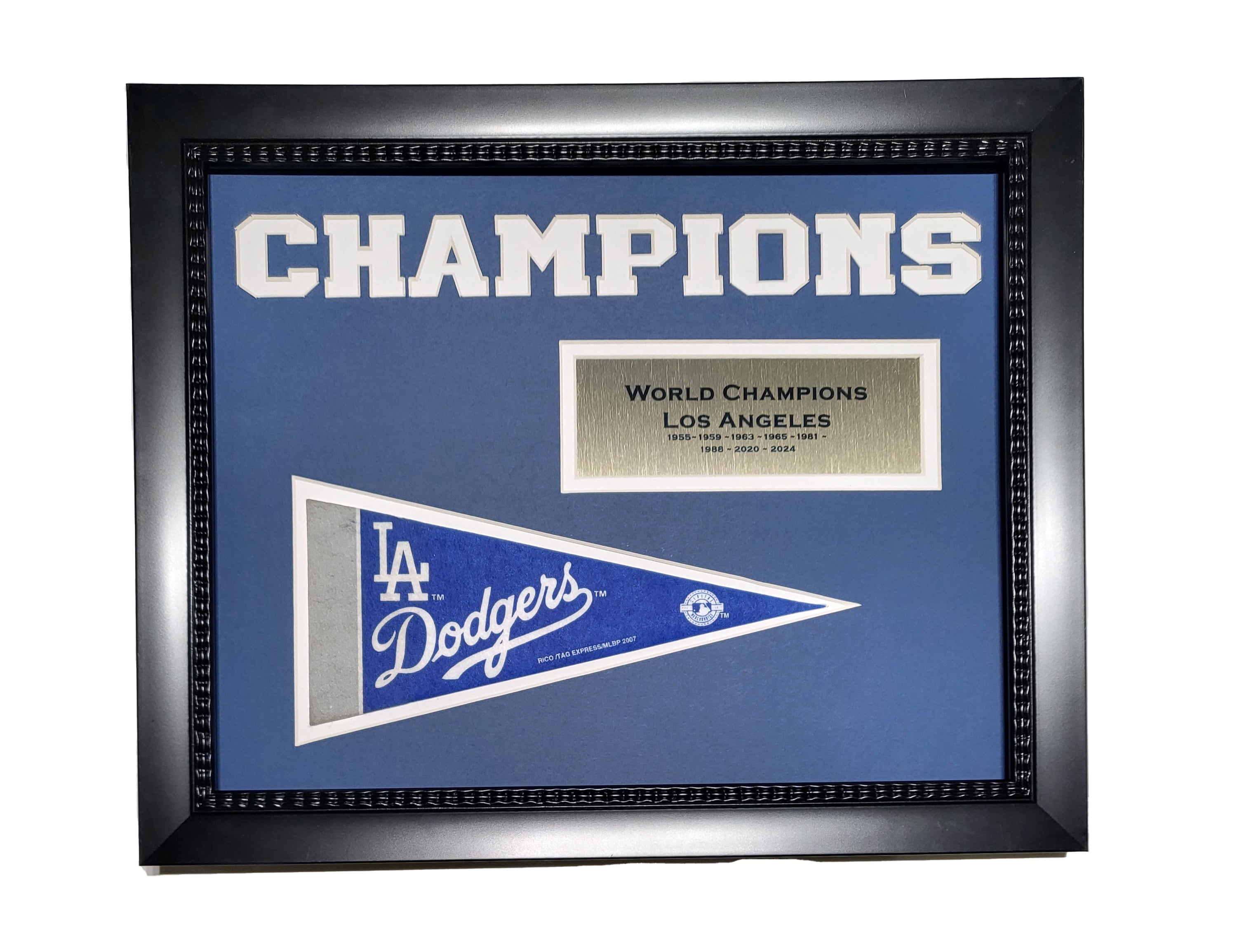Los Angeles Baseball 2024 World Champions Pennant Flag Frame - Walmart.com