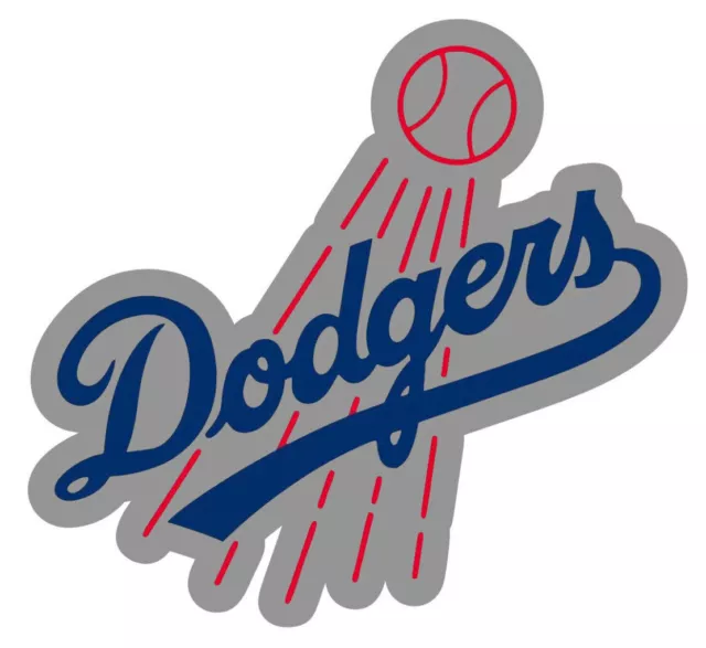 Los Angeles Baseball Gray Text Logo Sticker Baseball Sticker, Football ...