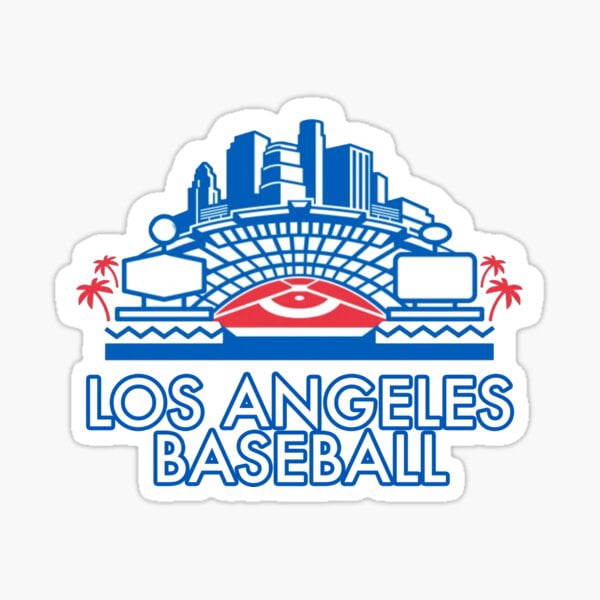 Los Angeles Baseball Stadium Vintage Shirt And Sticker Baseball Sticker ...