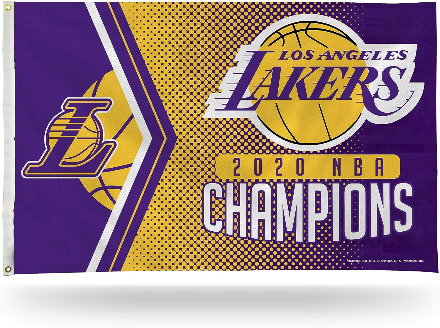 Los Angeles Basketball Lakers 2020 Champions Indoor / Outdoor 3x5 ...