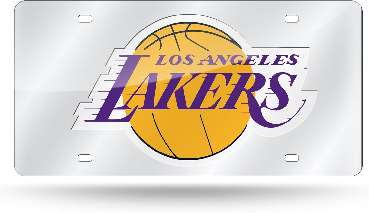 Los Angeles Basketball Lakers Acrylic License Plate Laser Tag - Walmart.com