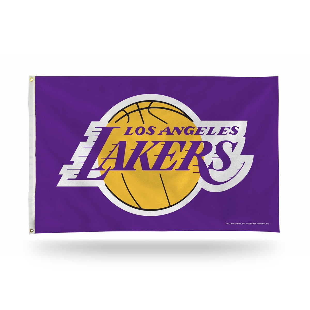 Los Angeles Basketball Lakers Indoor / Outdoor 3x5 Banner Flag ...