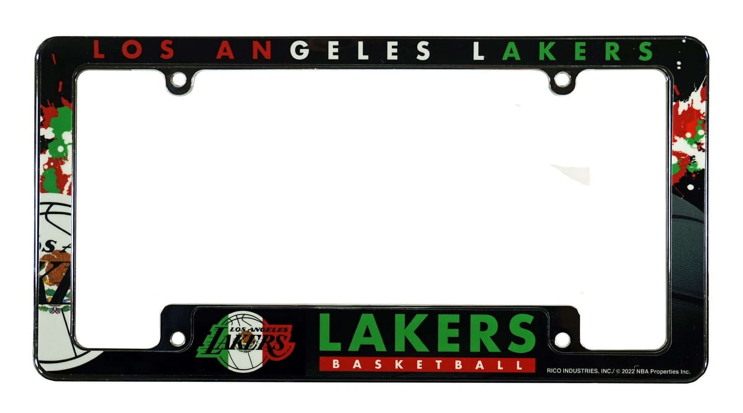 Los Angeles Basketball Lakers Mexican Flag Chrome License Plate Frame ...