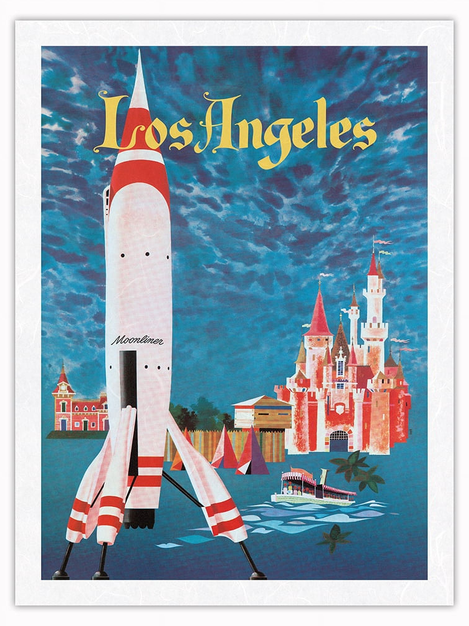 Los Angeles California - Disneyland Moonliner Rocketship - Vintage ...