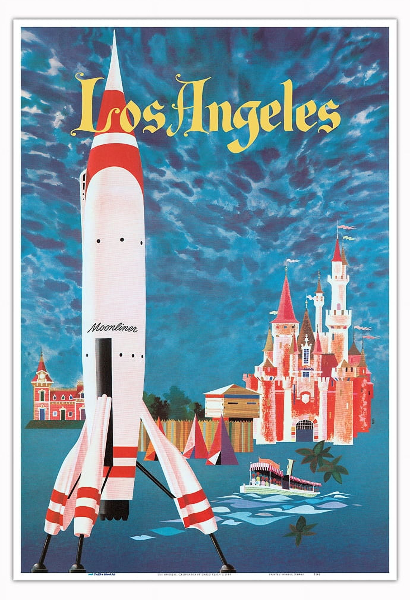 Los Angeles California - Disneyland Moonliner Rocketship - Vintage ...