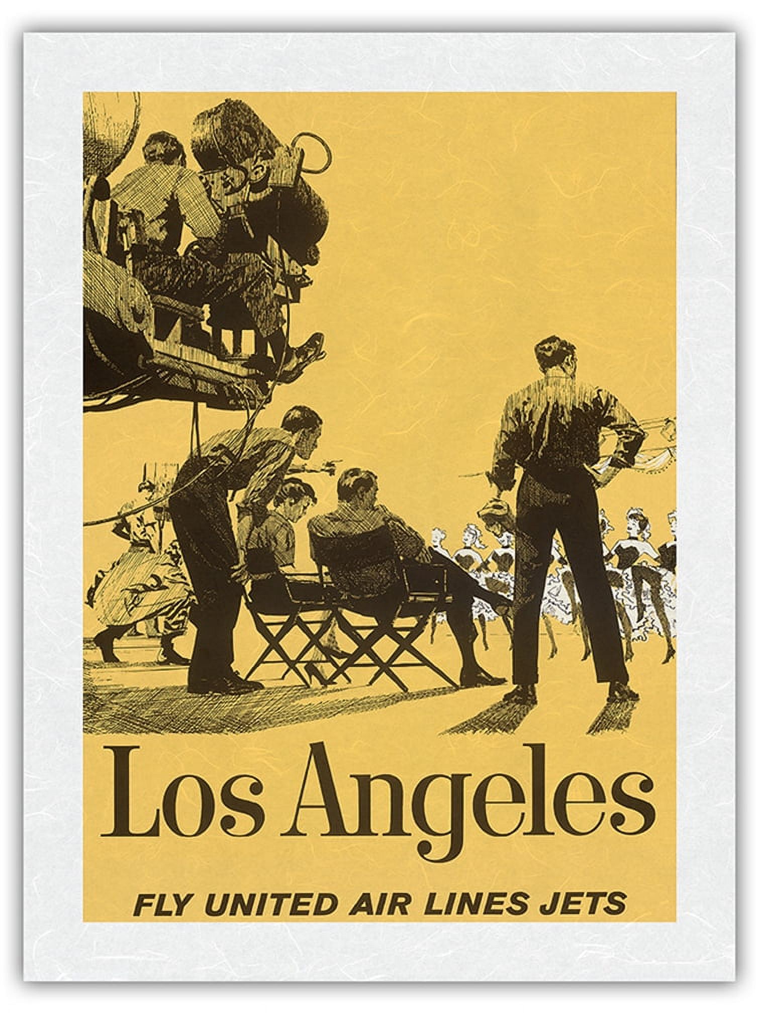 Los Angeles California - Fly United Air Lines Jets - Hollywood Movie ...