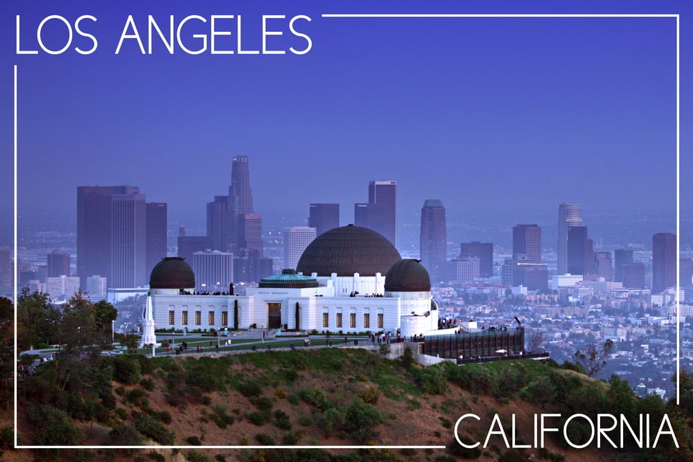 Los Angeles, California, Griffith Observatory and Skyline at Night ...