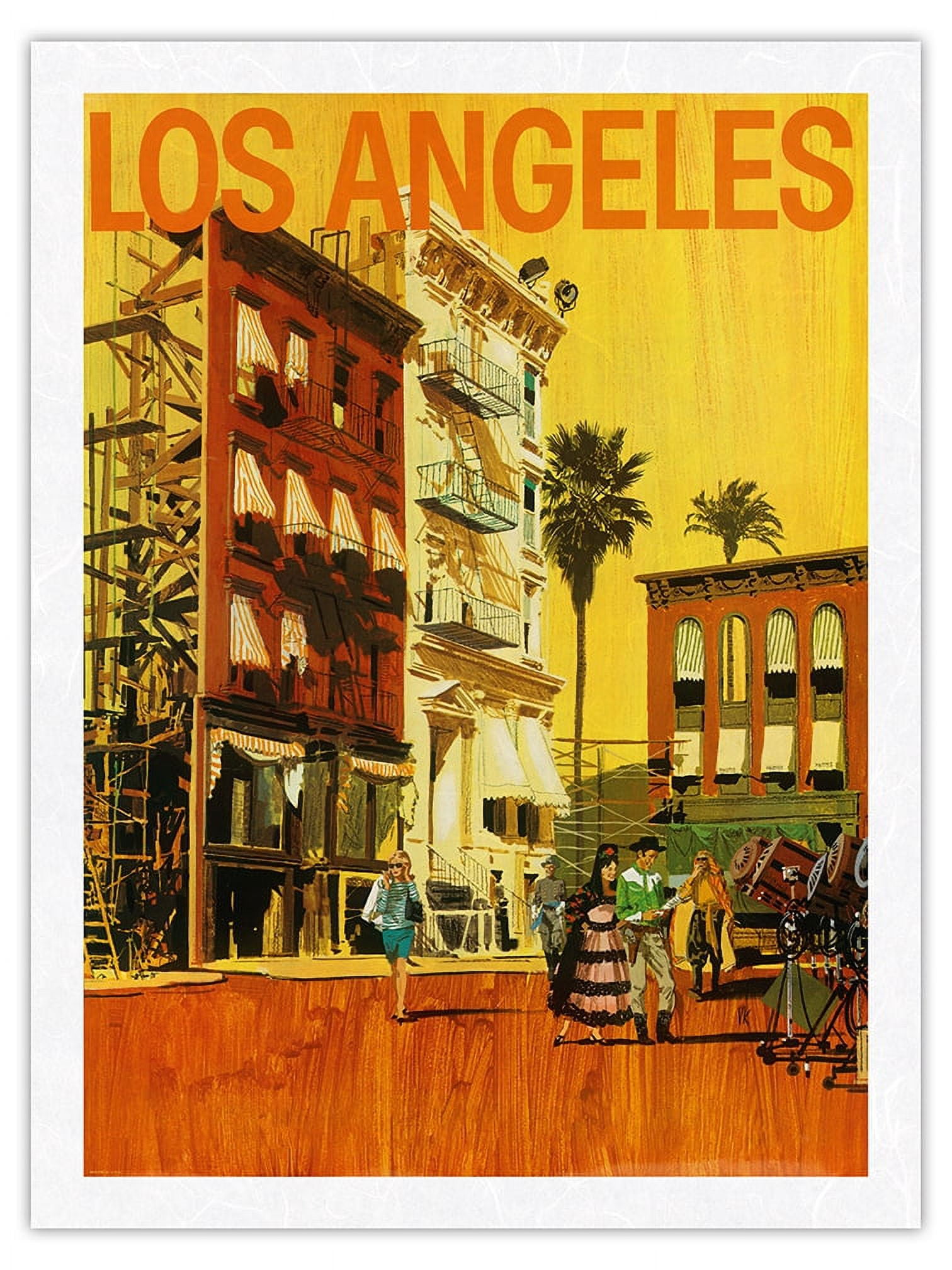 Los Angeles California - Hollywood Film Set - Vintage Airline Travel ...