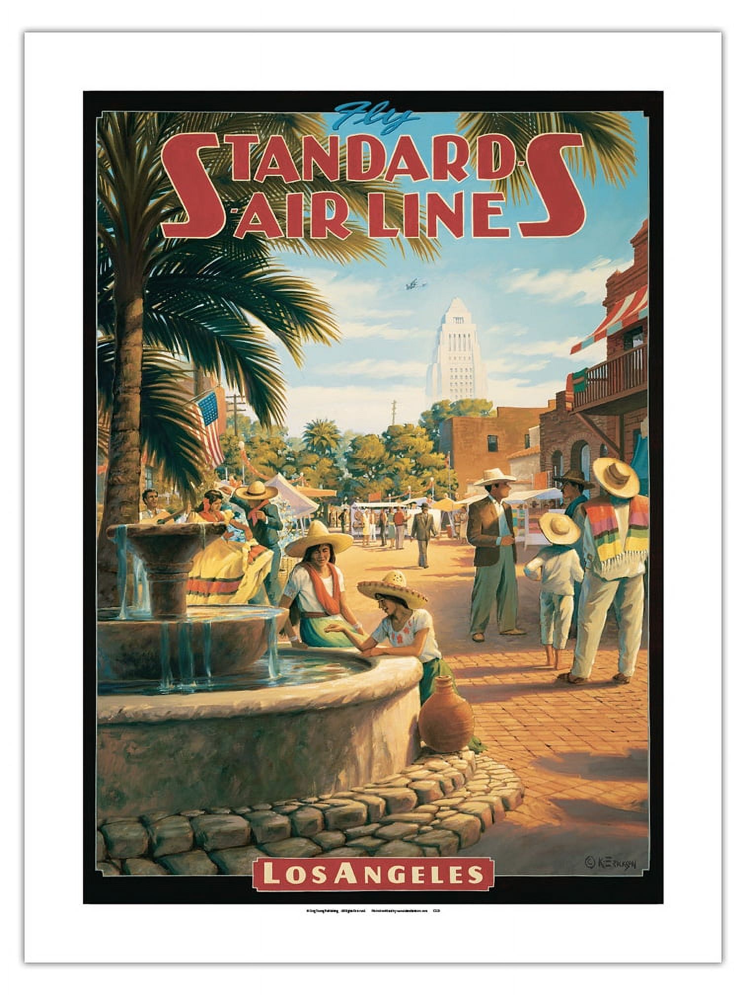 Los Angeles California - Standard Air Lines - Olvera Street (Birthplace ...