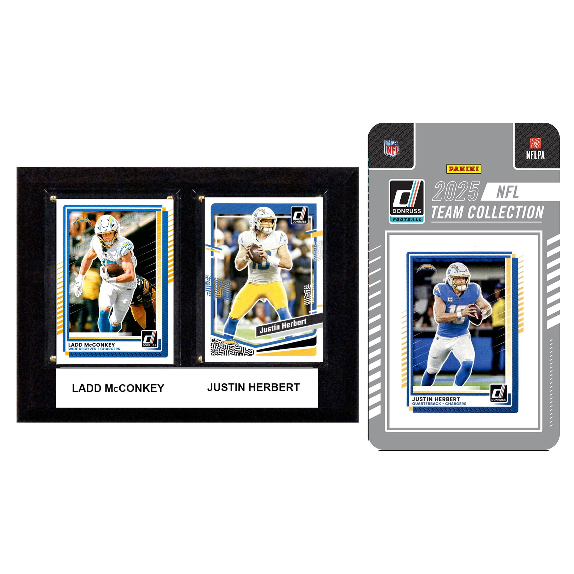 Los Angeles Chargers 6" x 8" Player Plaque & 2025 Team Trading Card Set ...