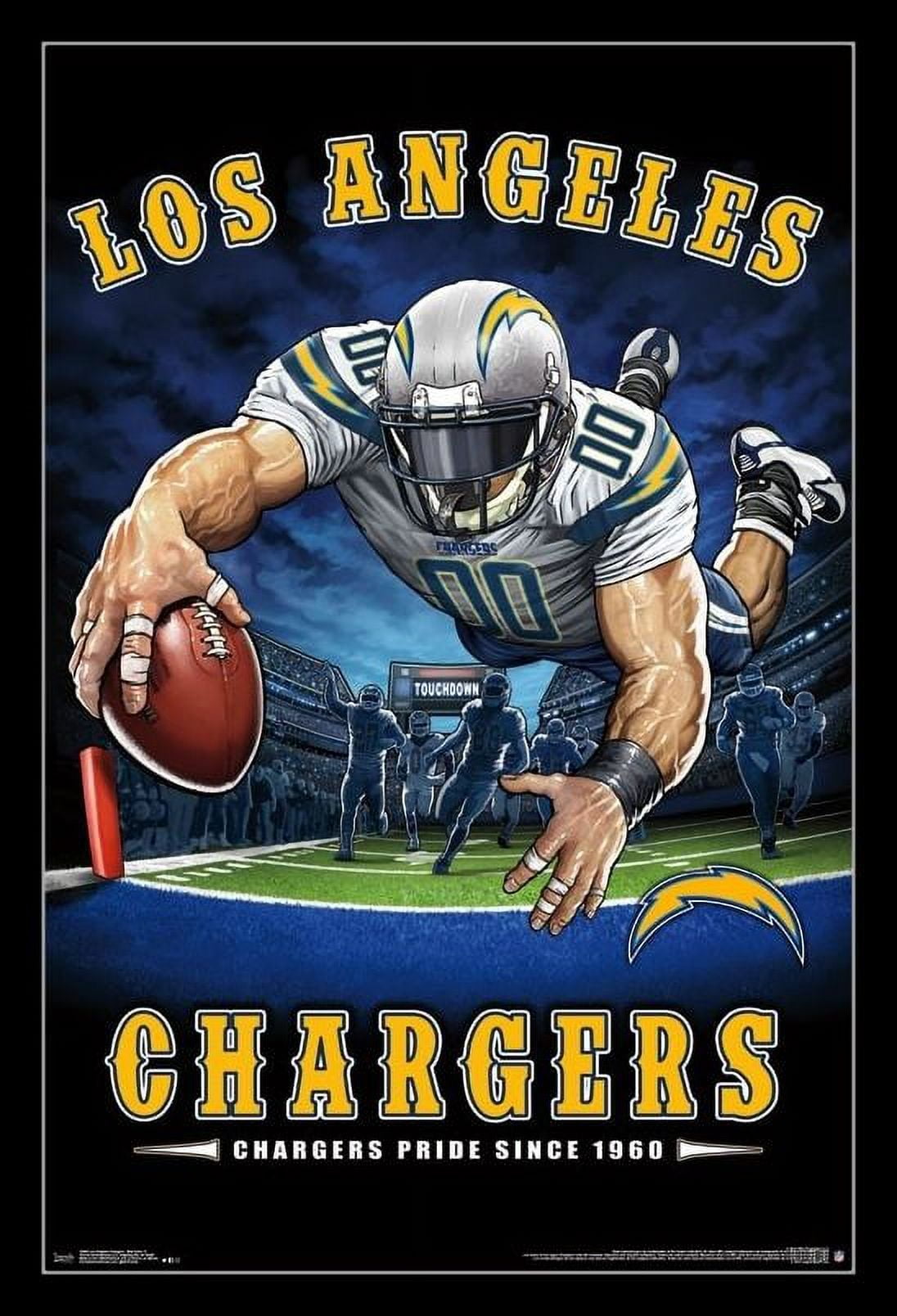 Los Angeles Chargers - End Zone Laminated & Framed Poster Print (22 x ...