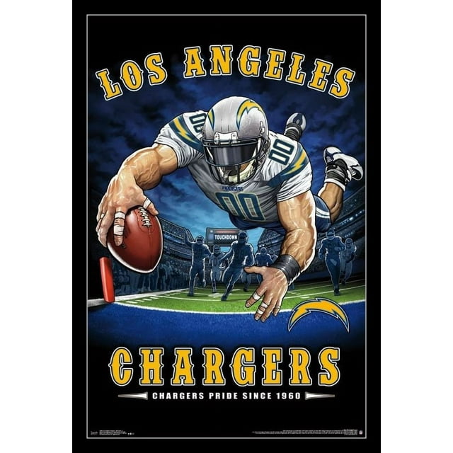 Los Angeles Chargers - End Zone Laminated & Framed Poster Print (22 x ...