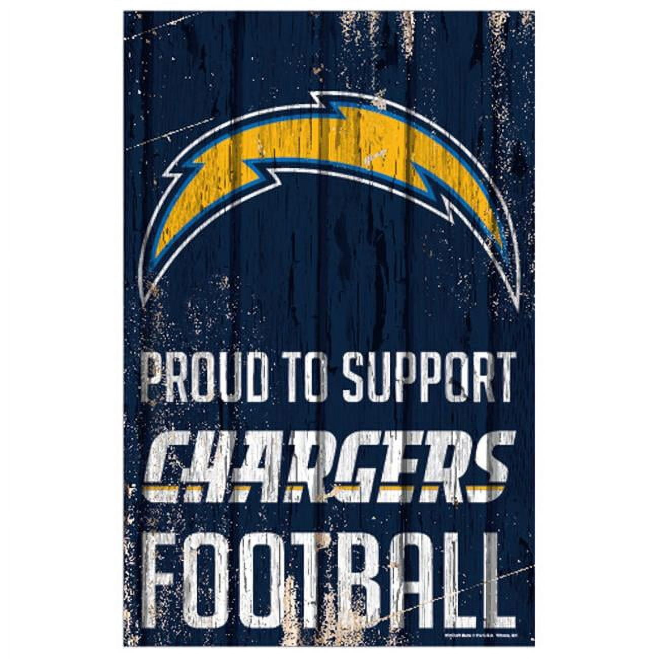 Los Angeles Chargers Sign 11x17 Wood Proud to Support Design - Walmart.com