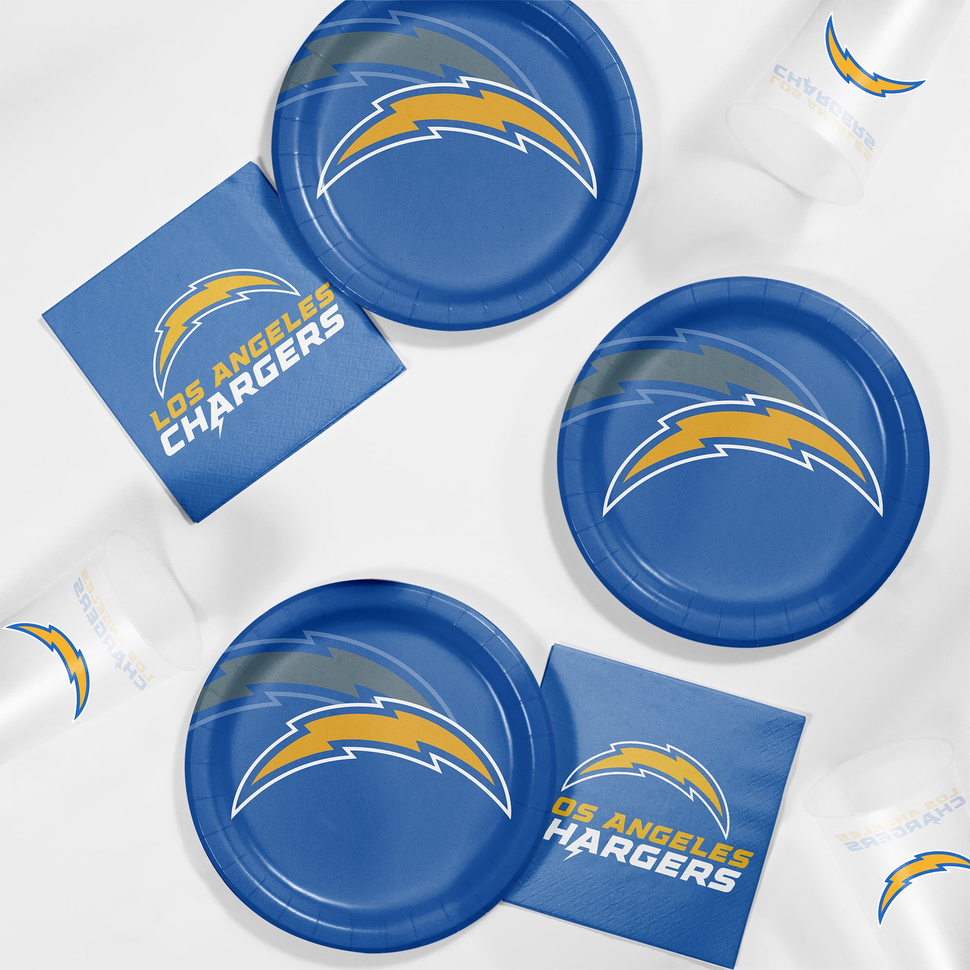 NFL Los Angeles Chargers Tailgate Kit for 8 Fans - Plates, Cups ...
