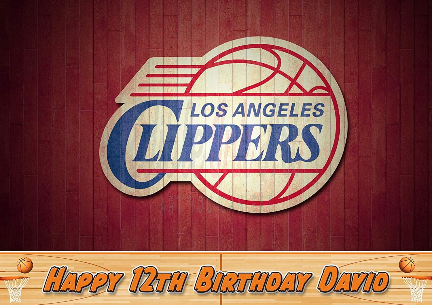 Los Angeles Clippers Basketball Edible Cake Image Topper Personalized ...