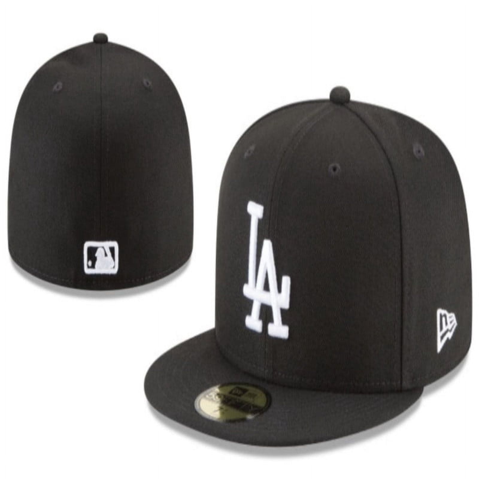 Los Angeles D_odgers Basic 59FIFTY Fitted Hat-5950 Hat Black Baseball ...