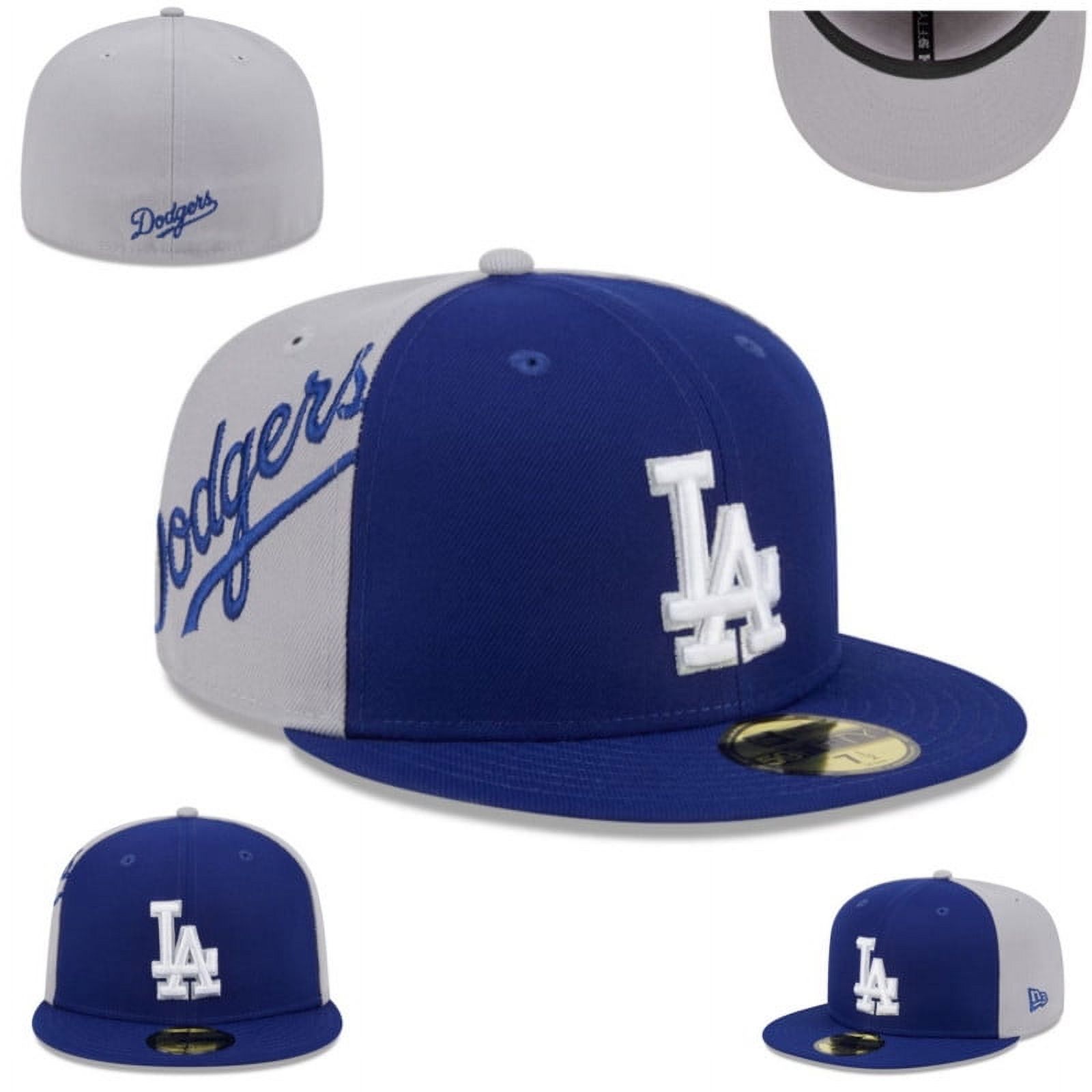 Los Angeles D_odgers Basic Men's 59FIFTY Fitted Hat-5950 Hat Blue and ...