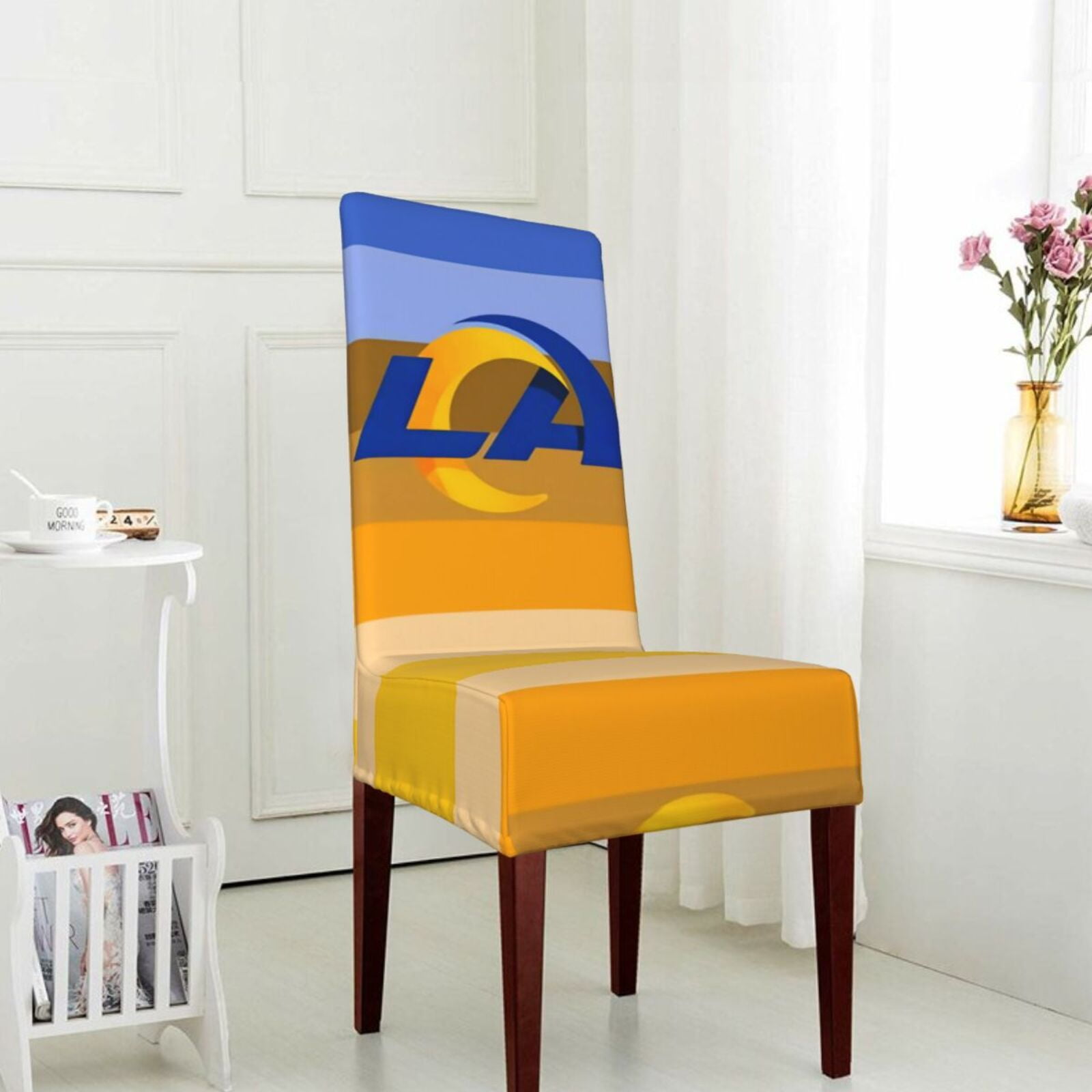 Los_Angeles Detachable Dining Chair Covers, Football Team Theme Fan ...