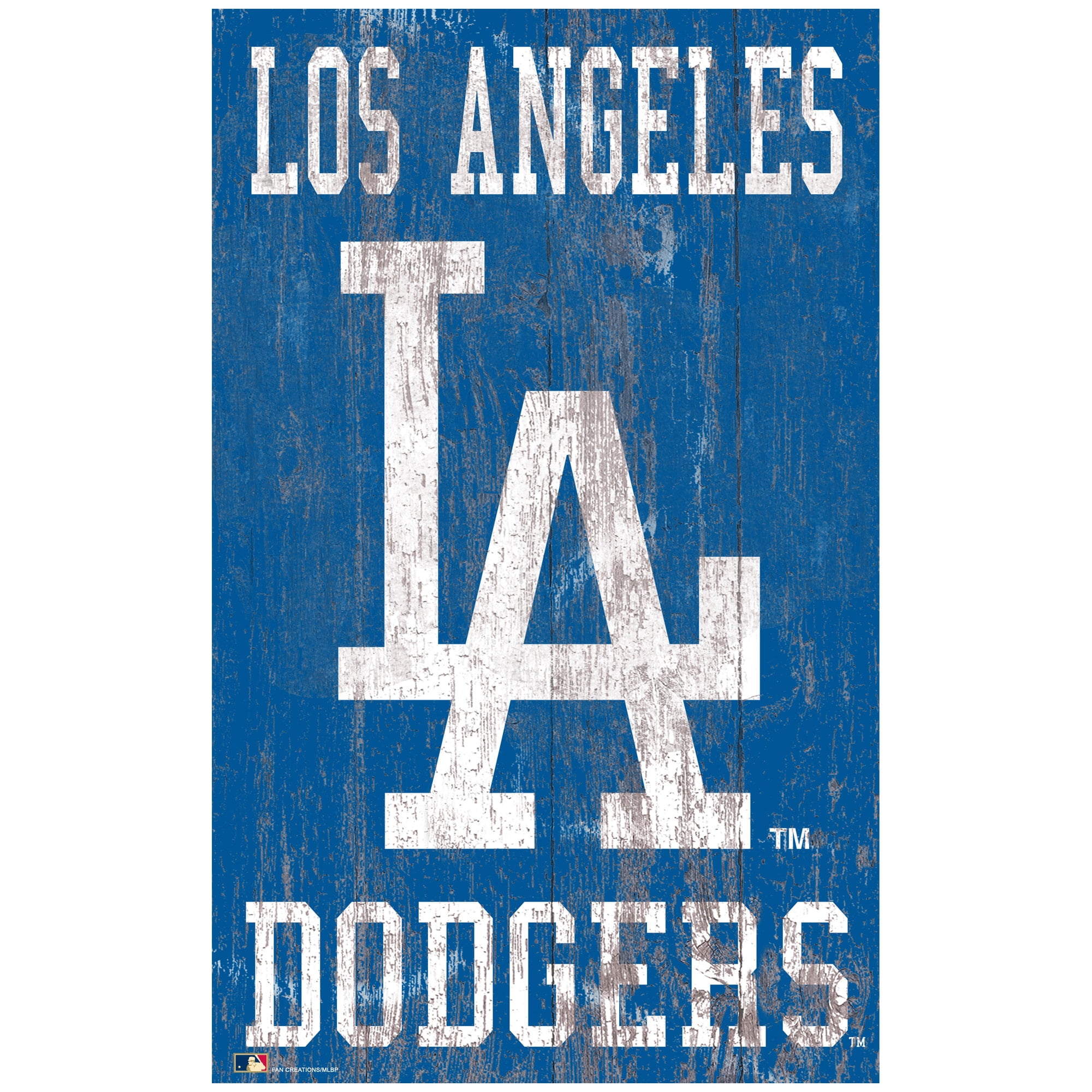 Los Angeles Dodgers 11'' x 19'' Heritage Distressed Logo Sign - Walmart.com