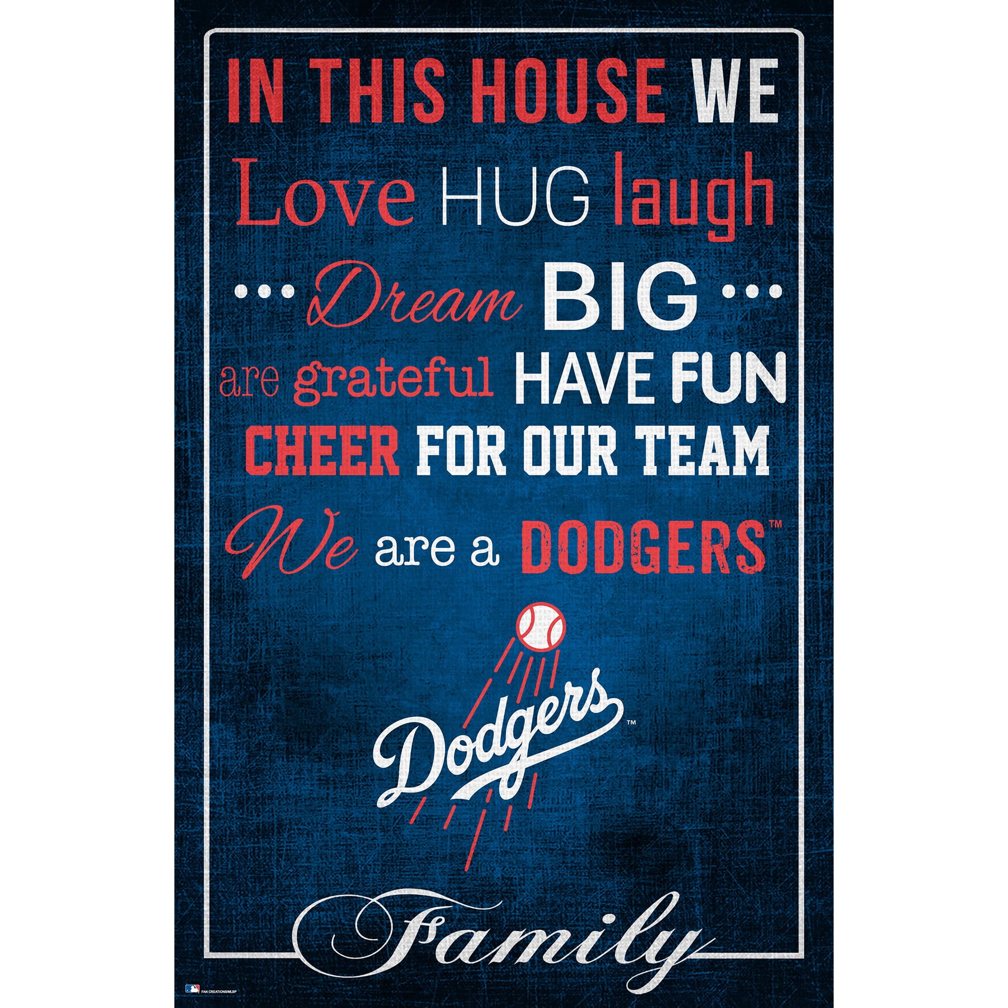 Los Angeles Dodgers 17'' x 26'' In This House Sign - Walmart.com