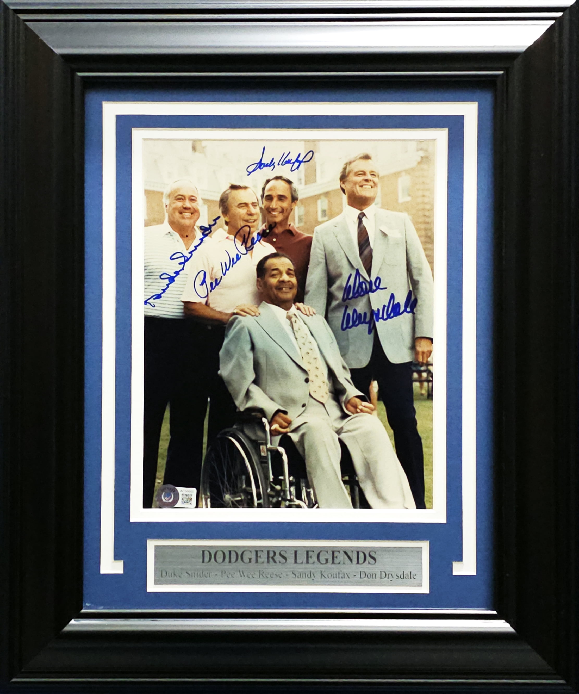 Los Angeles Dodgers Legends Autographed Framed 8x10 Photo With 4 ...