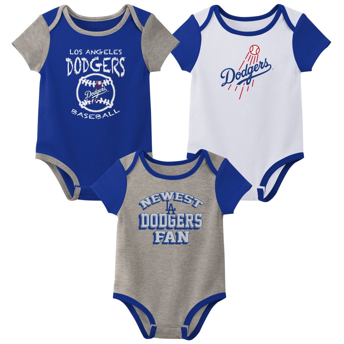 Los Angeles Dodgers MLB Infant 3-Pack Onesies - Walmart.com