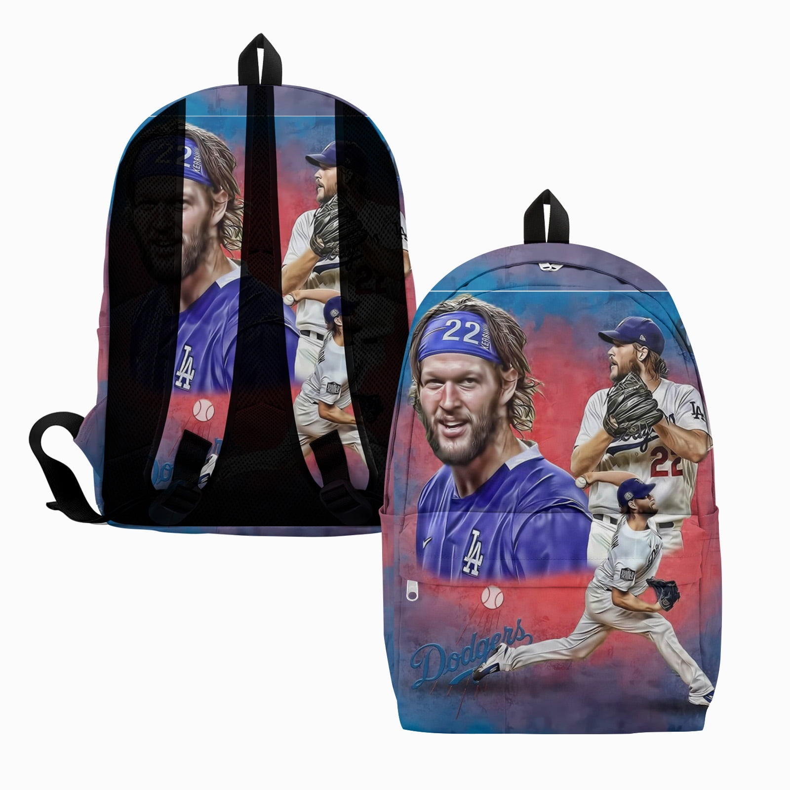 Los_Angeles_Dodgers NO.22 Clayton Kershaw Backpack 16.5",3d Printing ...