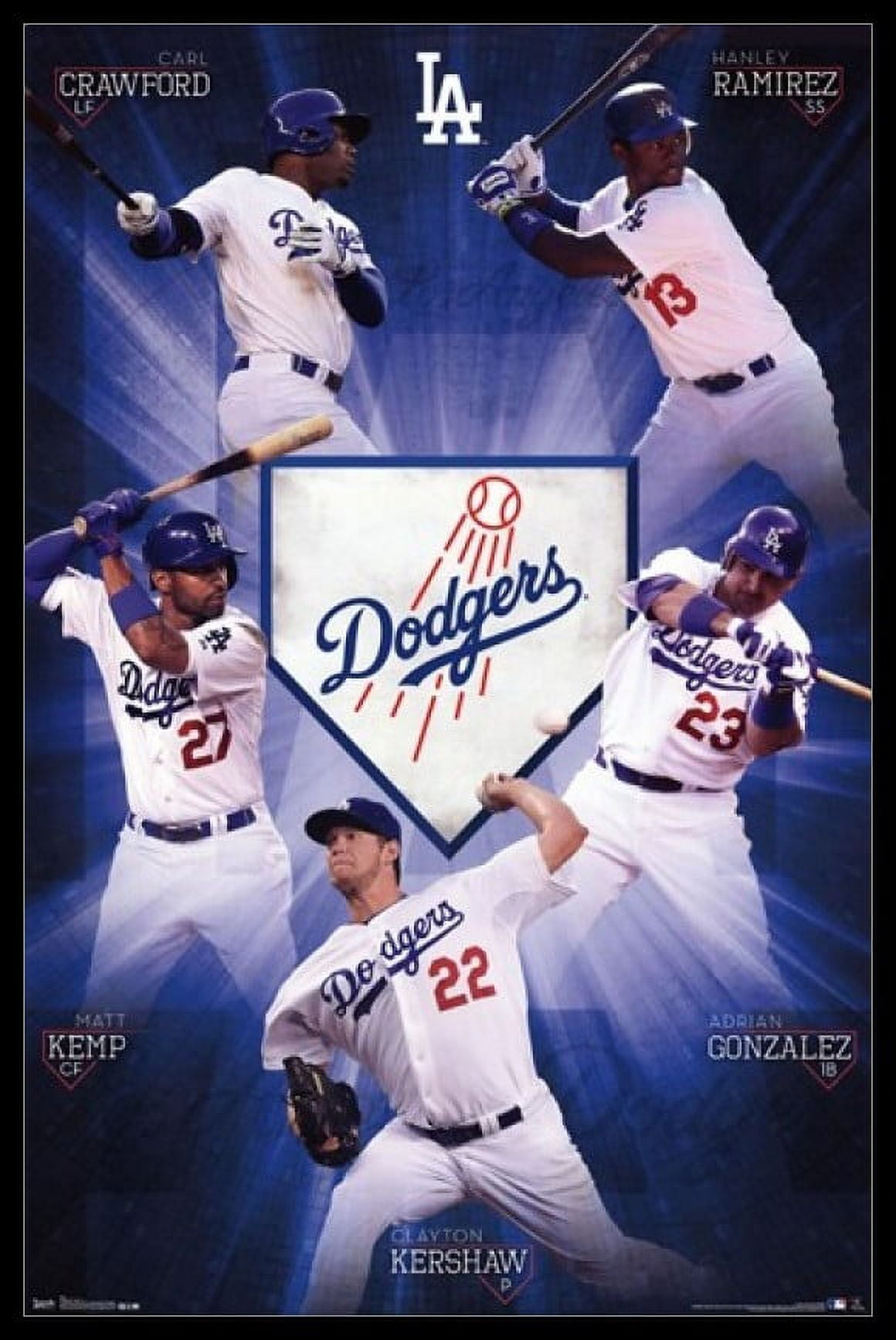 Los Angeles Dodgers - Team 13 Laminated & Framed Poster Print (22 x 34 ...
