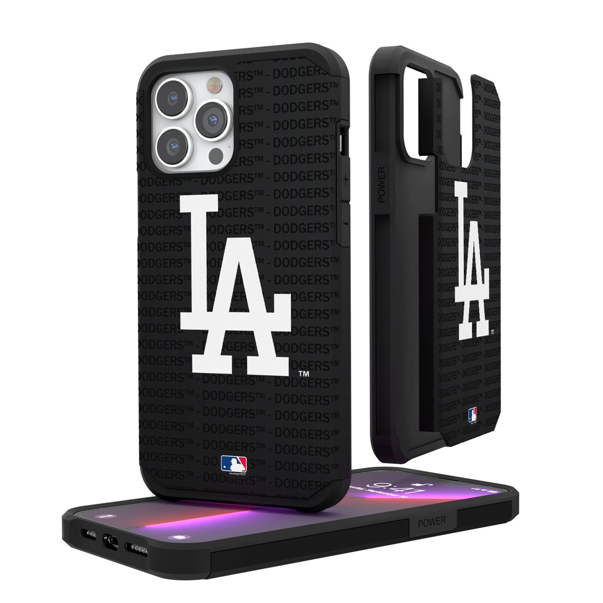 Los Angeles Dodgers iPhone Text Backdrop Rugged Case - Walmart.com
