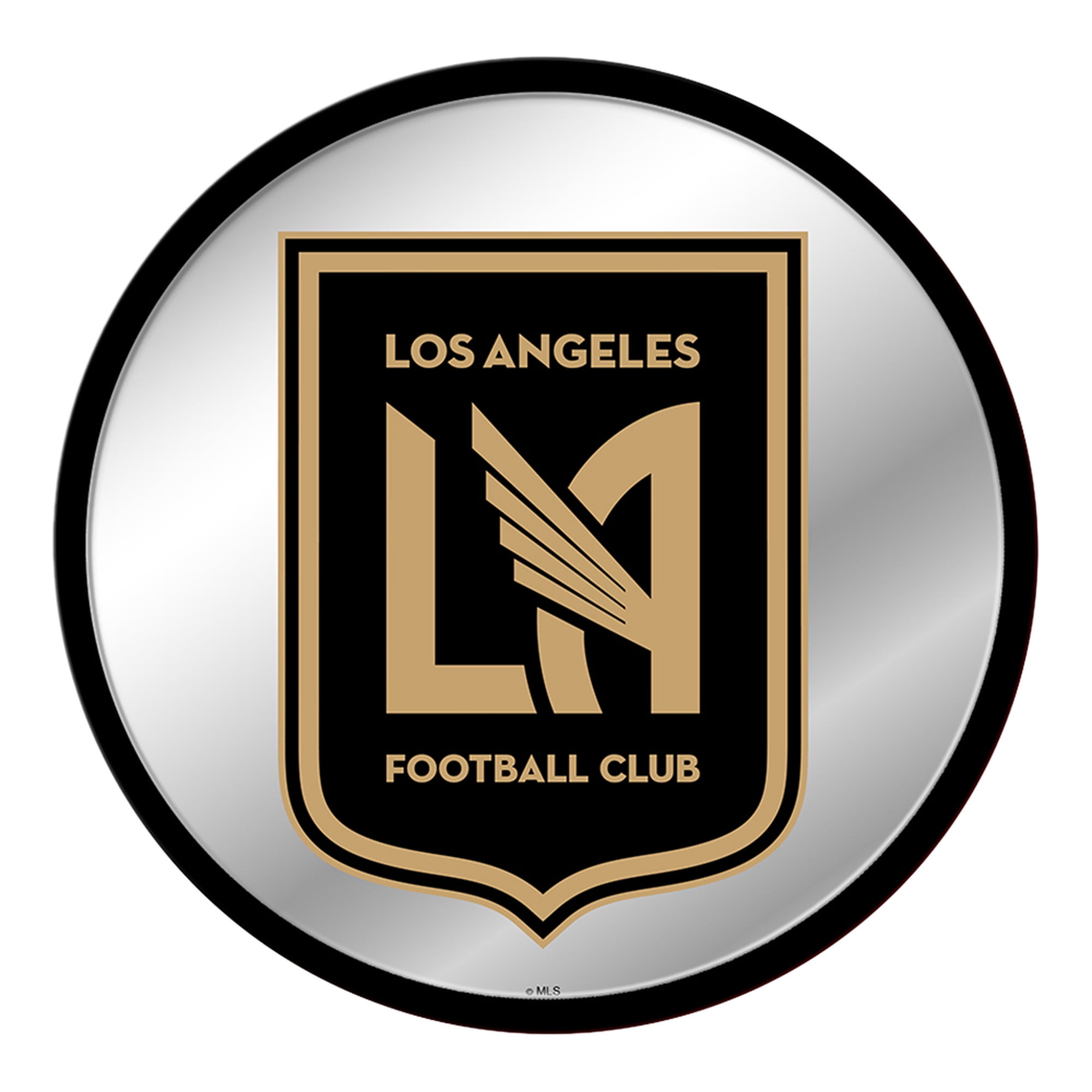 LAFC 17.5" Modern Disc Mirrored Wall Sign - Walmart.com