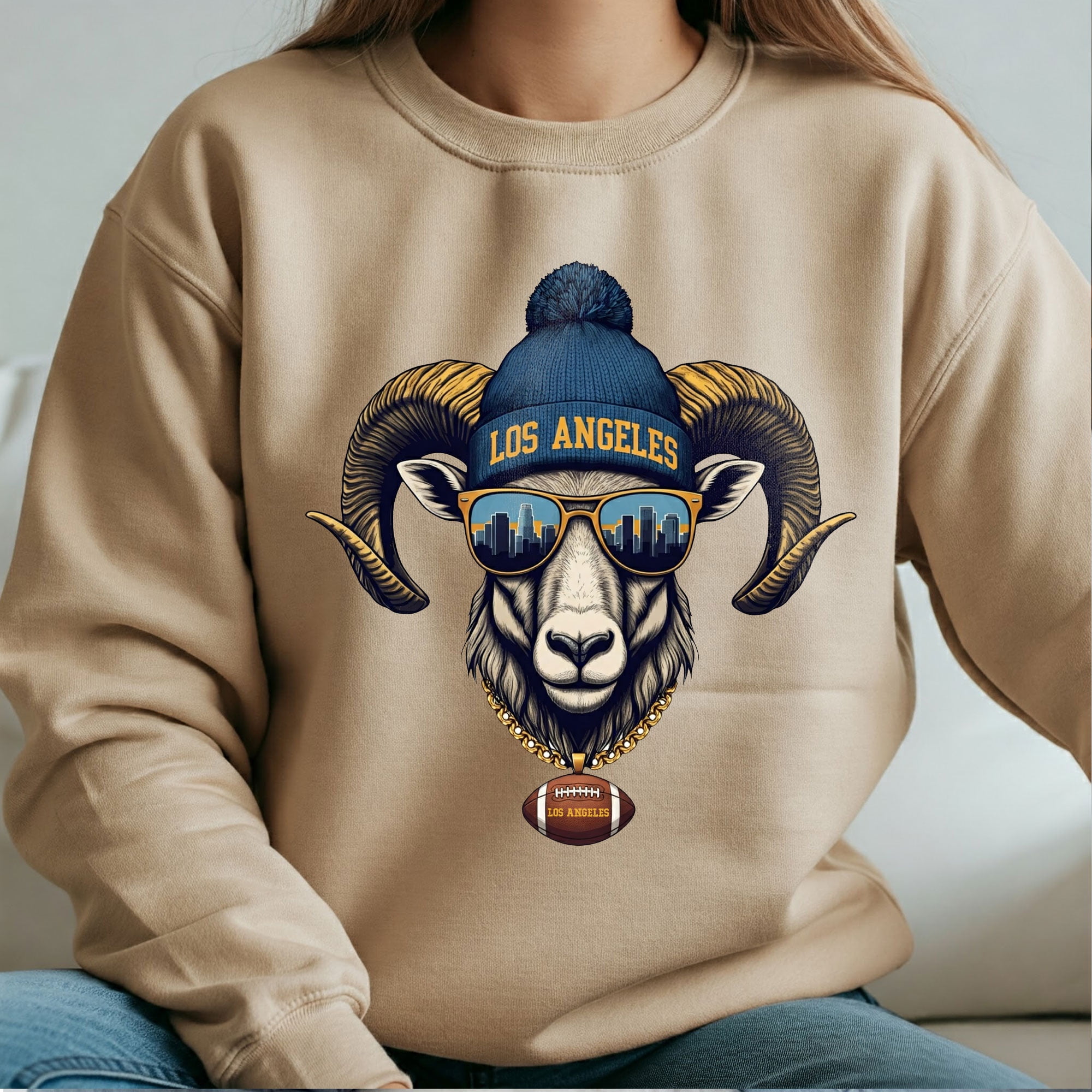 Los Angeles Football Crewneck Sweatshirt, Vintage Fan Gift, Game Day ...